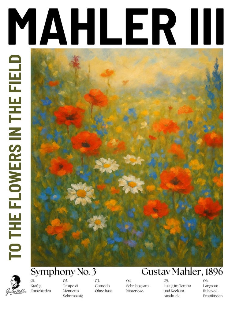 Mahler Symphony No. 3 Wall Art – to the Flowers in the Field ...