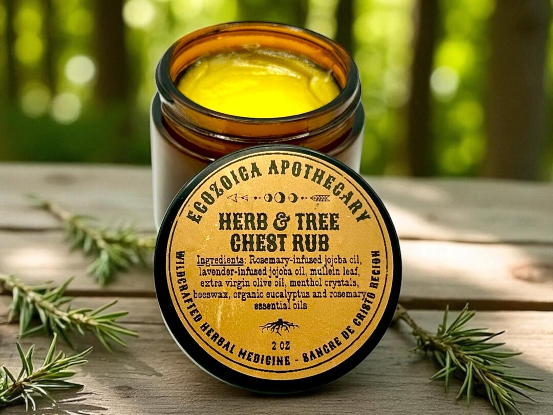 Natural Chest Rub: Menthol Eucalyptus Balm With Rosemary & Lavender - Etsy