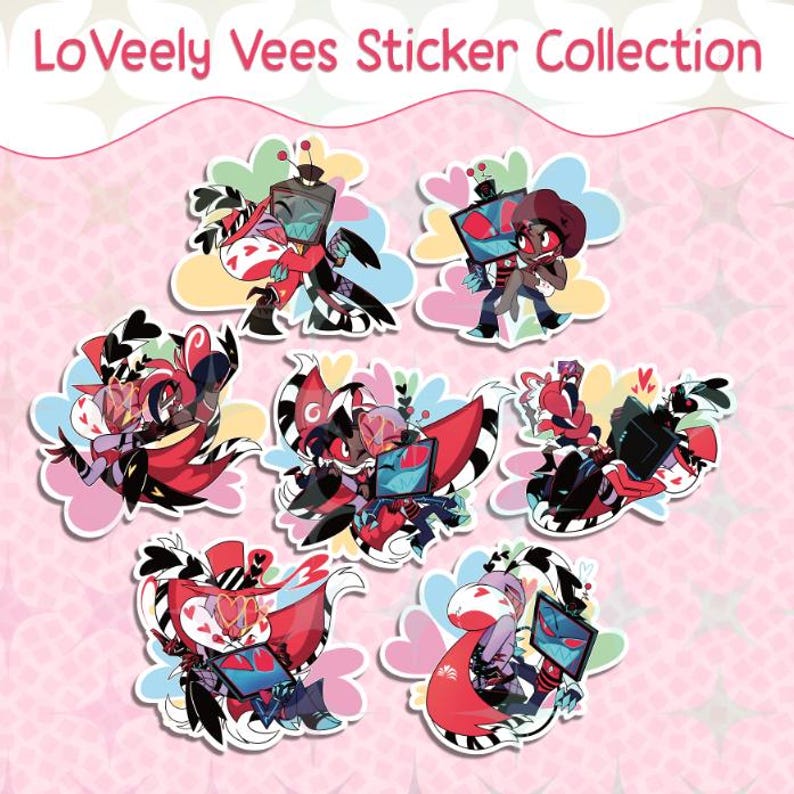 Lo-vee-ly Vees Sticker Collection - Etsy