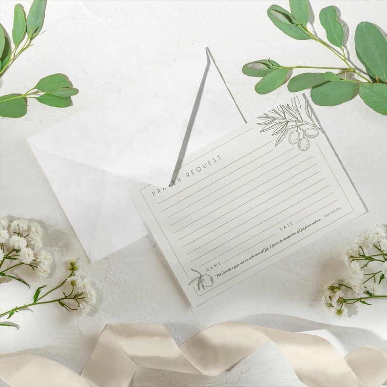 Elegant Prayer Request Cards | Double-sided Christian Stationery With ...