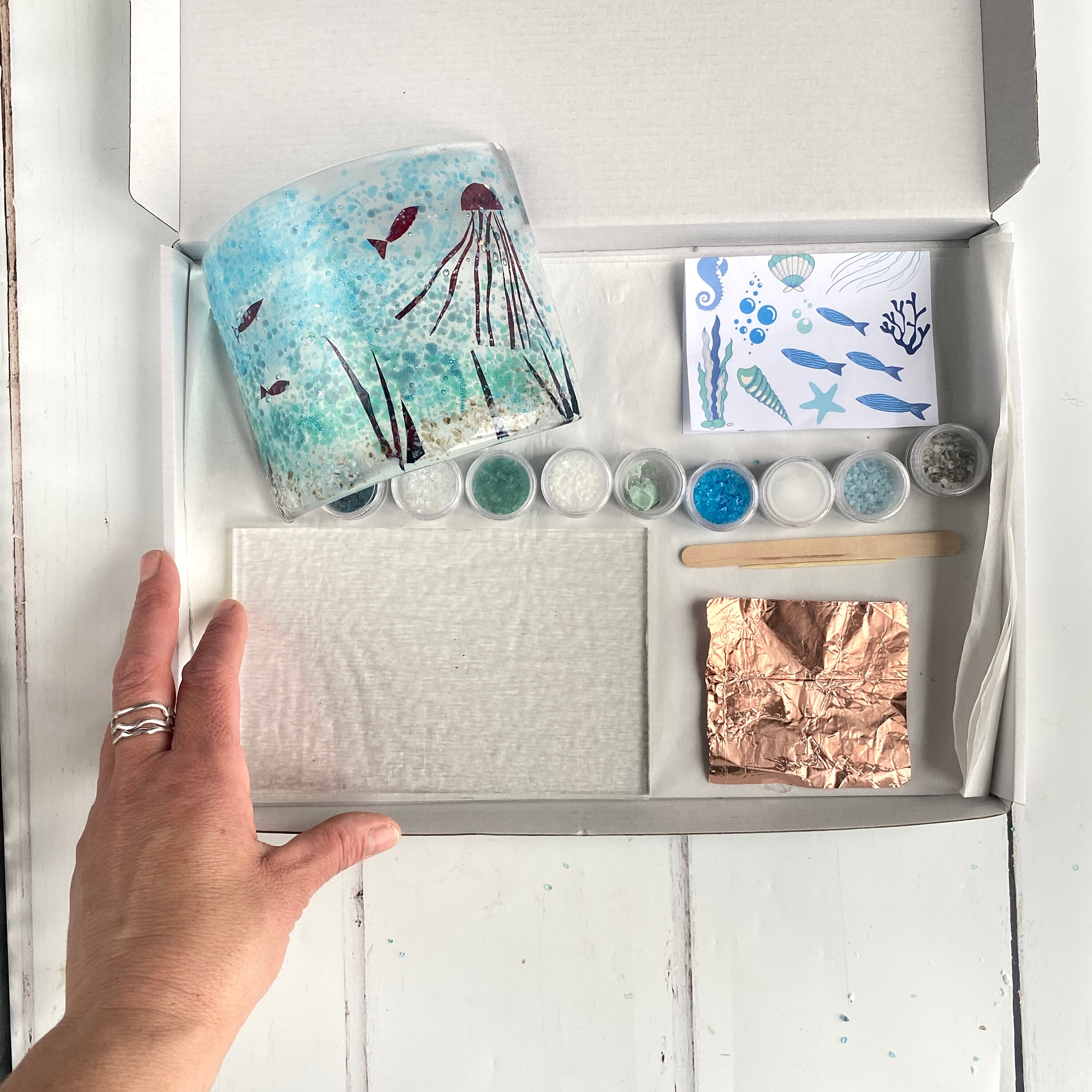 Fused Glass Kit Under the Sea/beach Shoreline Sun - Etsy UK