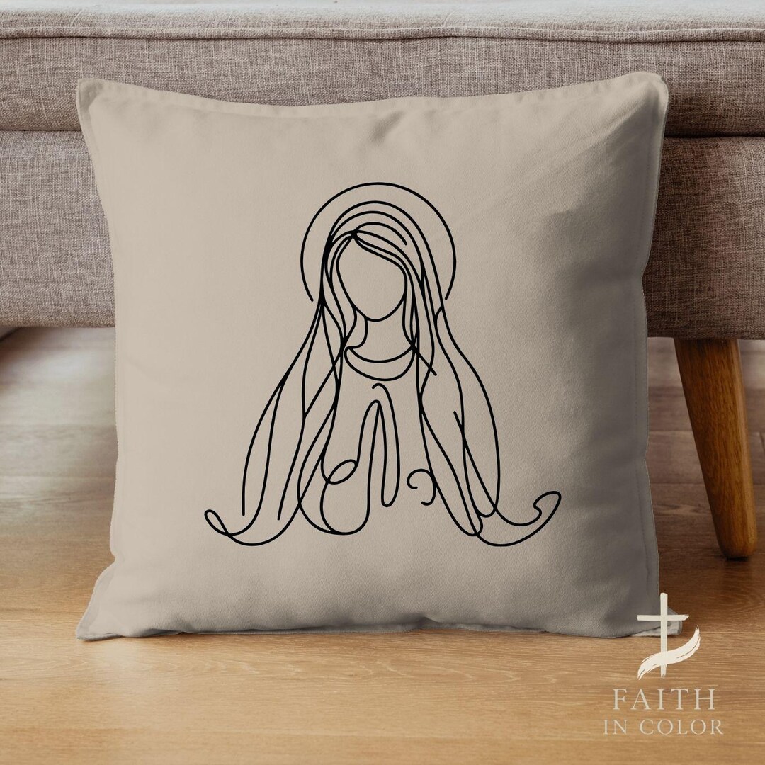 Virgin Mary Pillowcase – Jesus, Virgin Mary & Religious Art Pillow ...