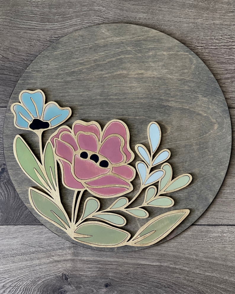 Instant Digital Download Mod Style Floral SVG File Perfect | Etsy