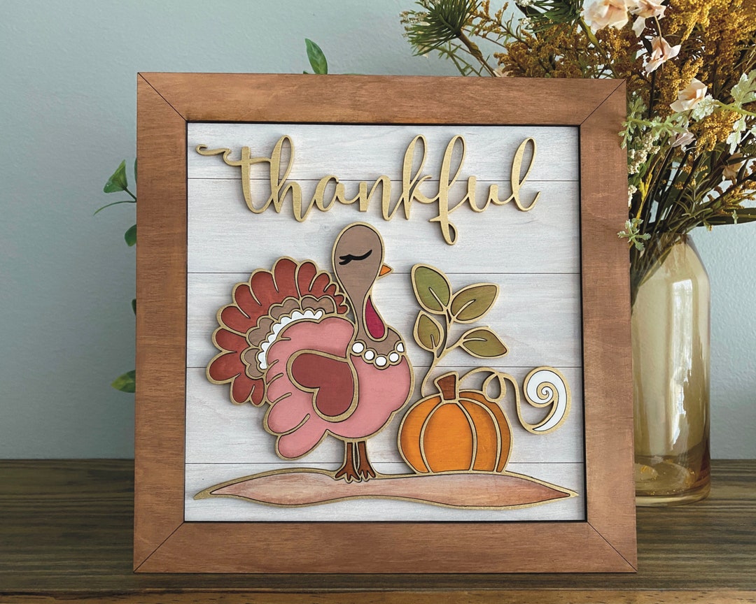Instant Digital Download - Cute Turkey Sign, Laser Ready Svg File for ...