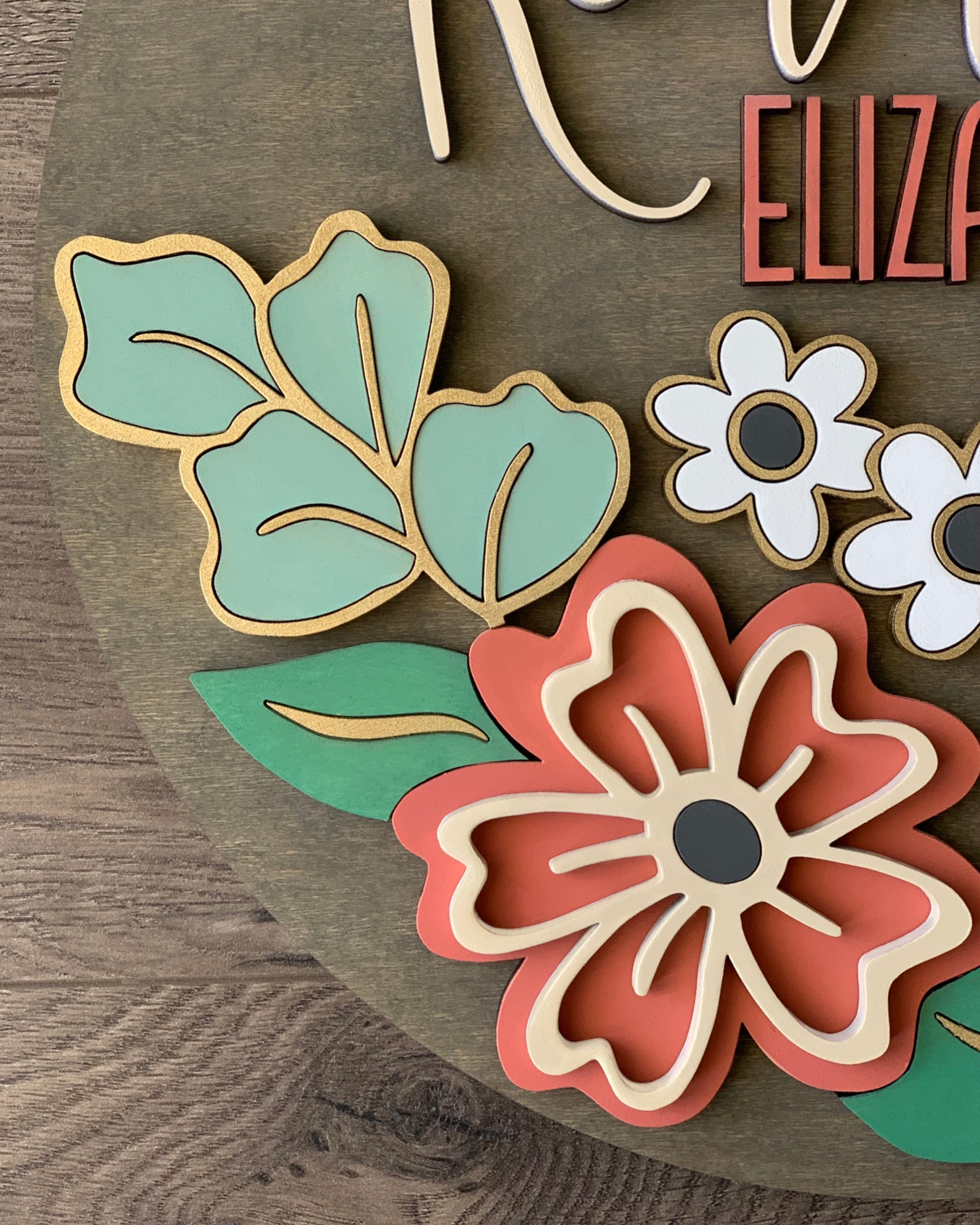 Instant Digital Download Pretty Florals Svg File for Nursery - Etsy
