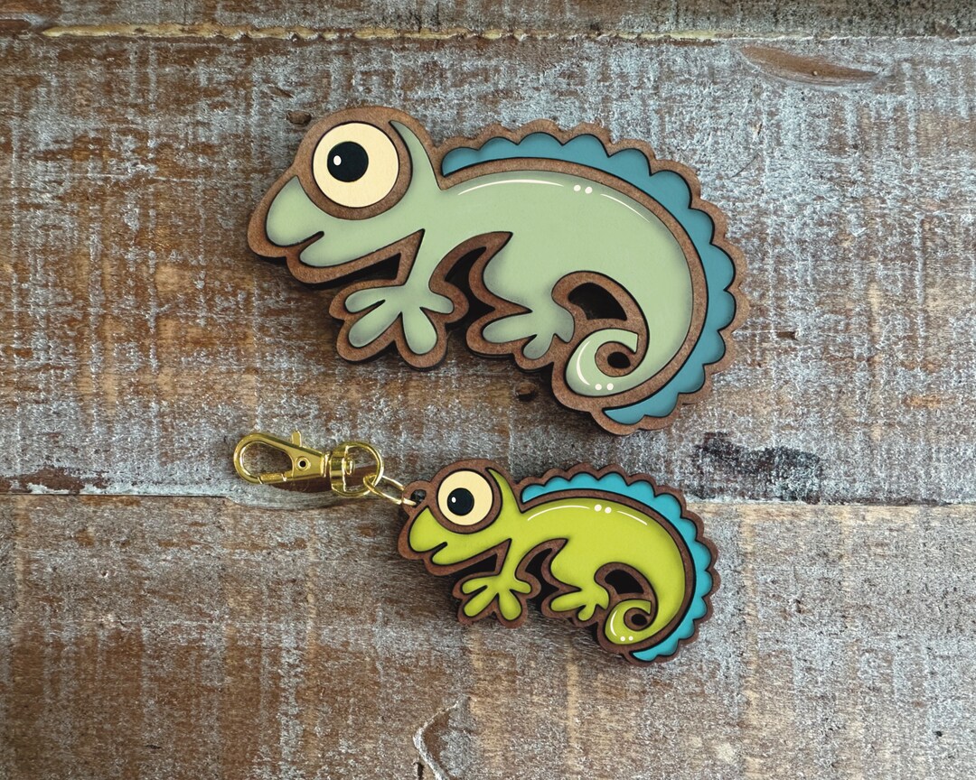 Instant Digital Download - Lizard Magnet and Keychain Svg File, Laser ...