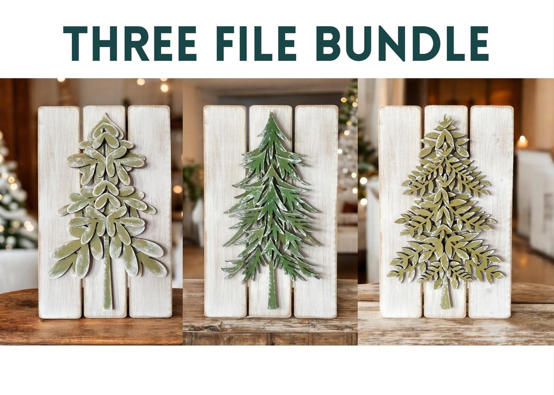 Instant Digital Download - Farmhouse Style Tree Signs Bundle, Laser Cut ...