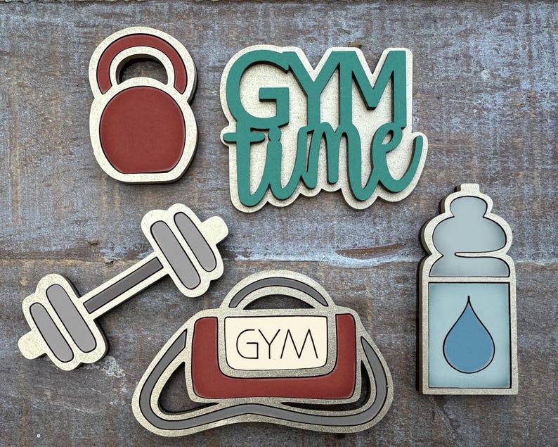 Instant Digital Download- Gym, Work Out, Exercise Themed Magnet ...