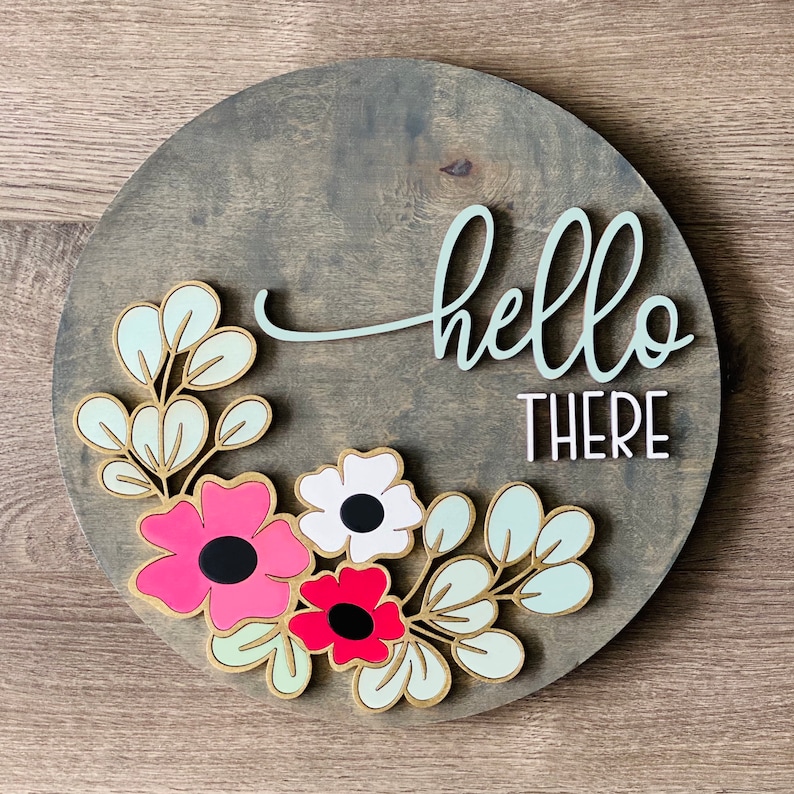 Instant Digital Download - Hello There Pretty Florals SVG File ...