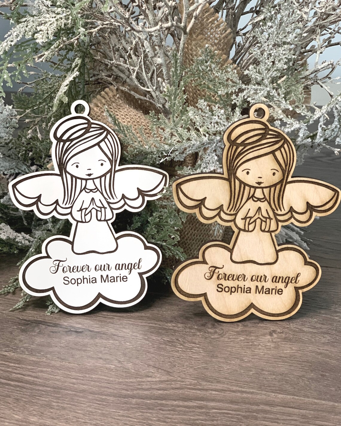 Instant Digital Download Angel Memorial Ornament Svg File for - Etsy