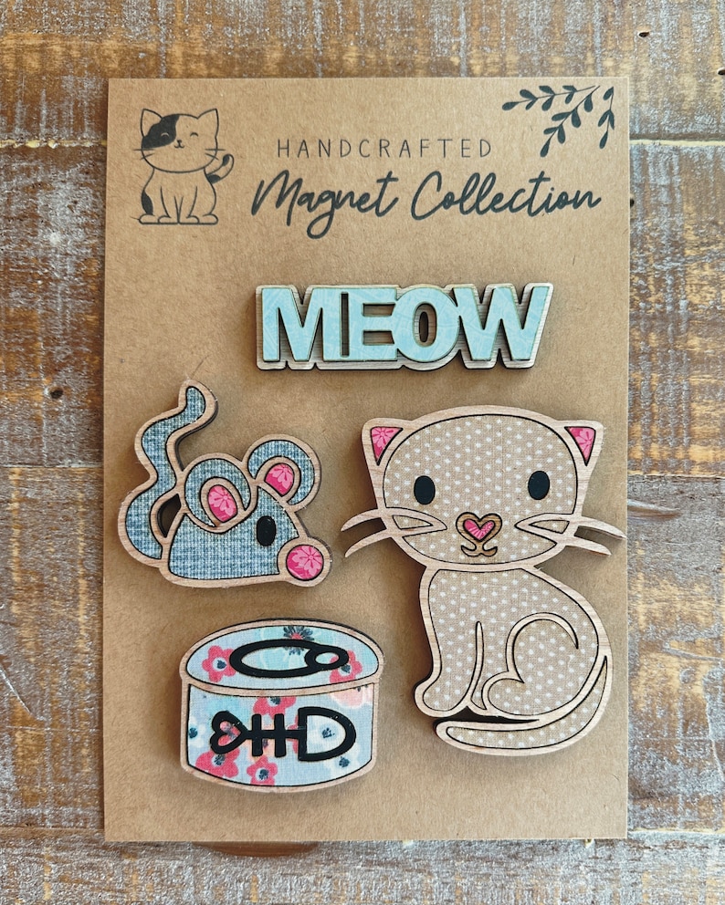 Instant Digital Download - Cute Cat Magnet Collection SVG File, Laser ...