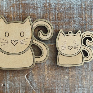 Instant Digital Download - Cat Magnet and Keychain Svg File, Laser ...