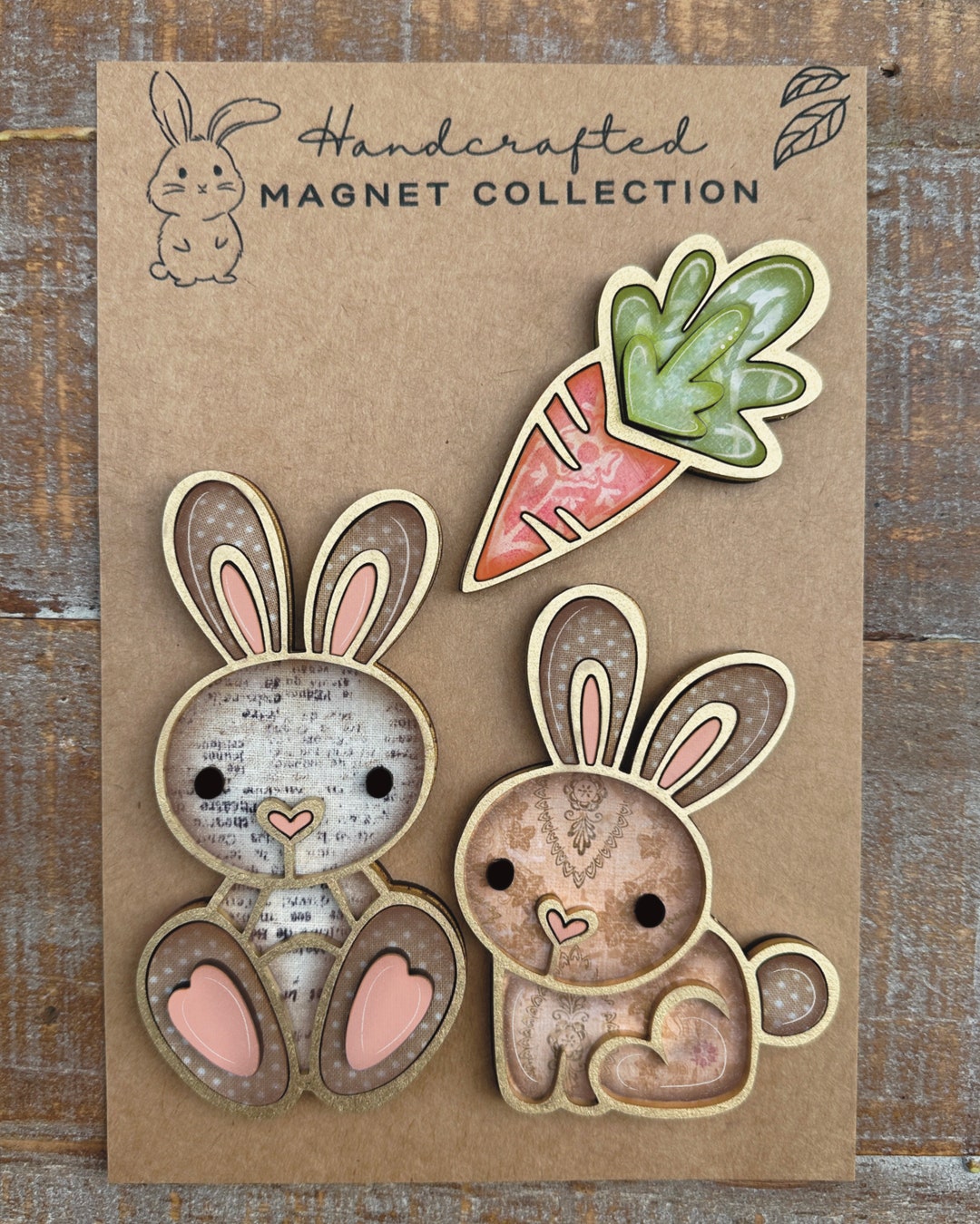 Instant Digital Download - Bunny Themed Magnet Set, Glowforge Ready ...
