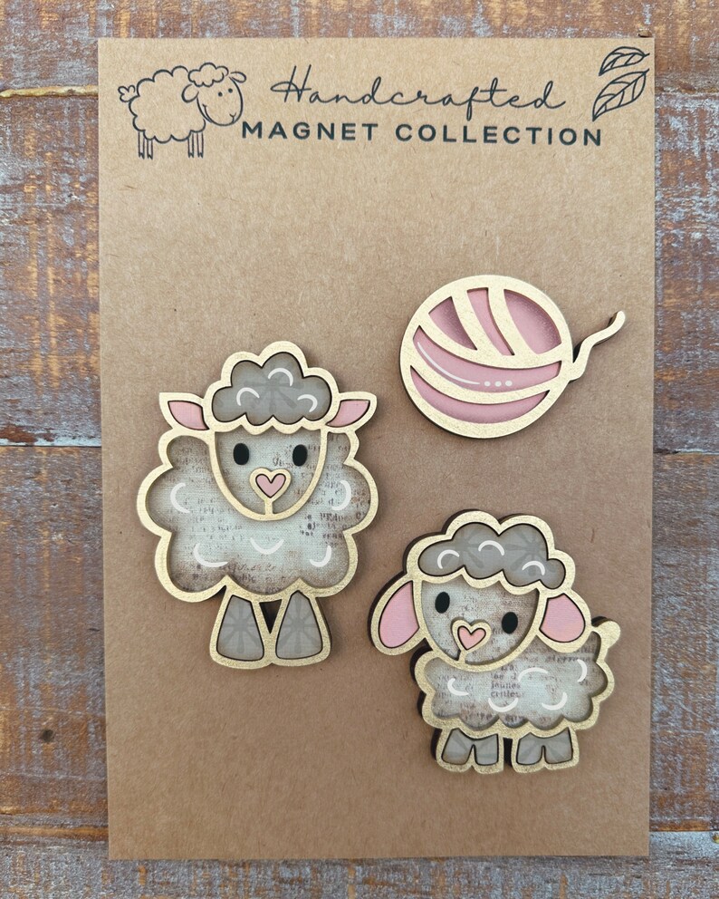Instant Digital Download - Sheep Themed Magnet Set, Glowforge Ready ...