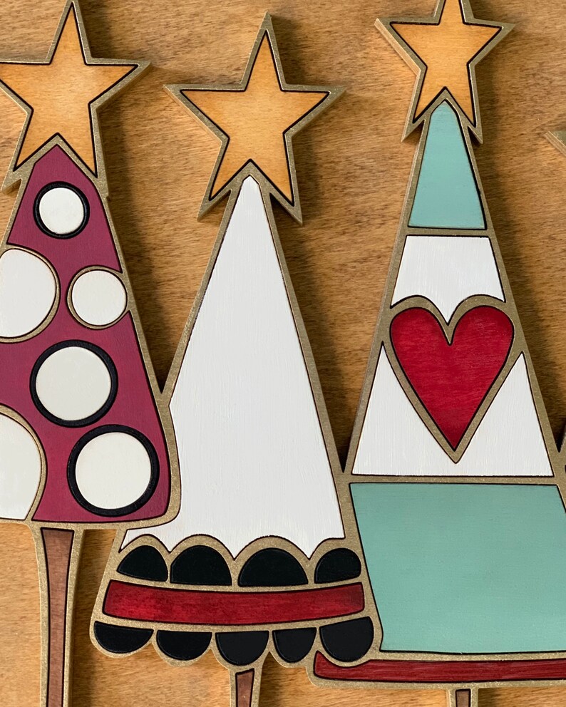 Instant Digital Download- Whimsical Trees Round Sign Svg File, Door ...