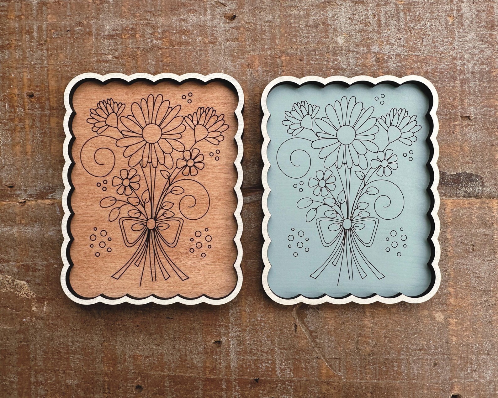 Instant Digital Download - Bundle of Four Floral Magnet Designs, Score ...
