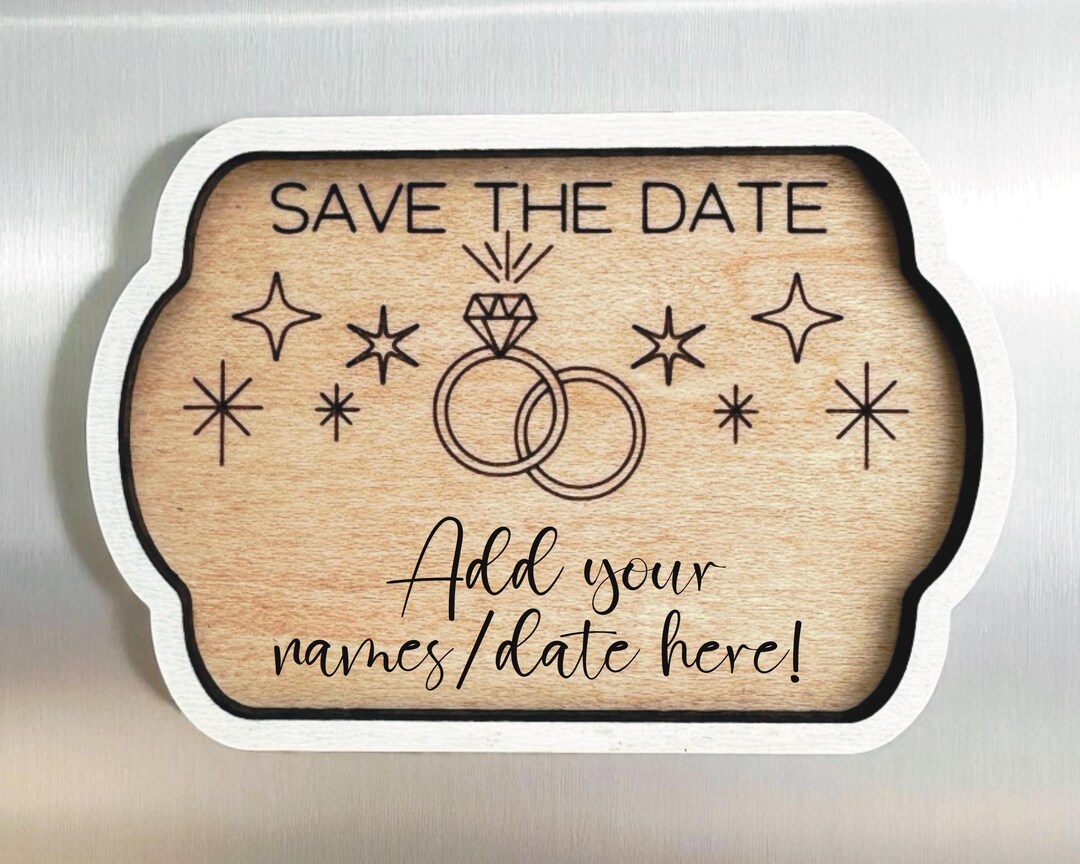 Instant Digital Download - Wedding Magnet Laser File, Glowforge Svg ...