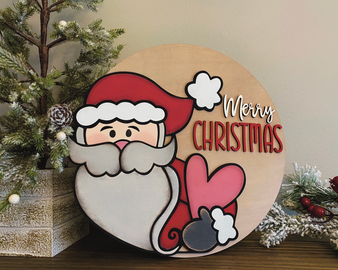 Instant Digital Download Santa Sign Svg File Merry - Etsy