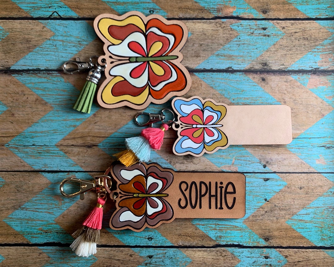 Instant Digital Download- Whimsical Butterfly Keychain Tag Svg File ...
