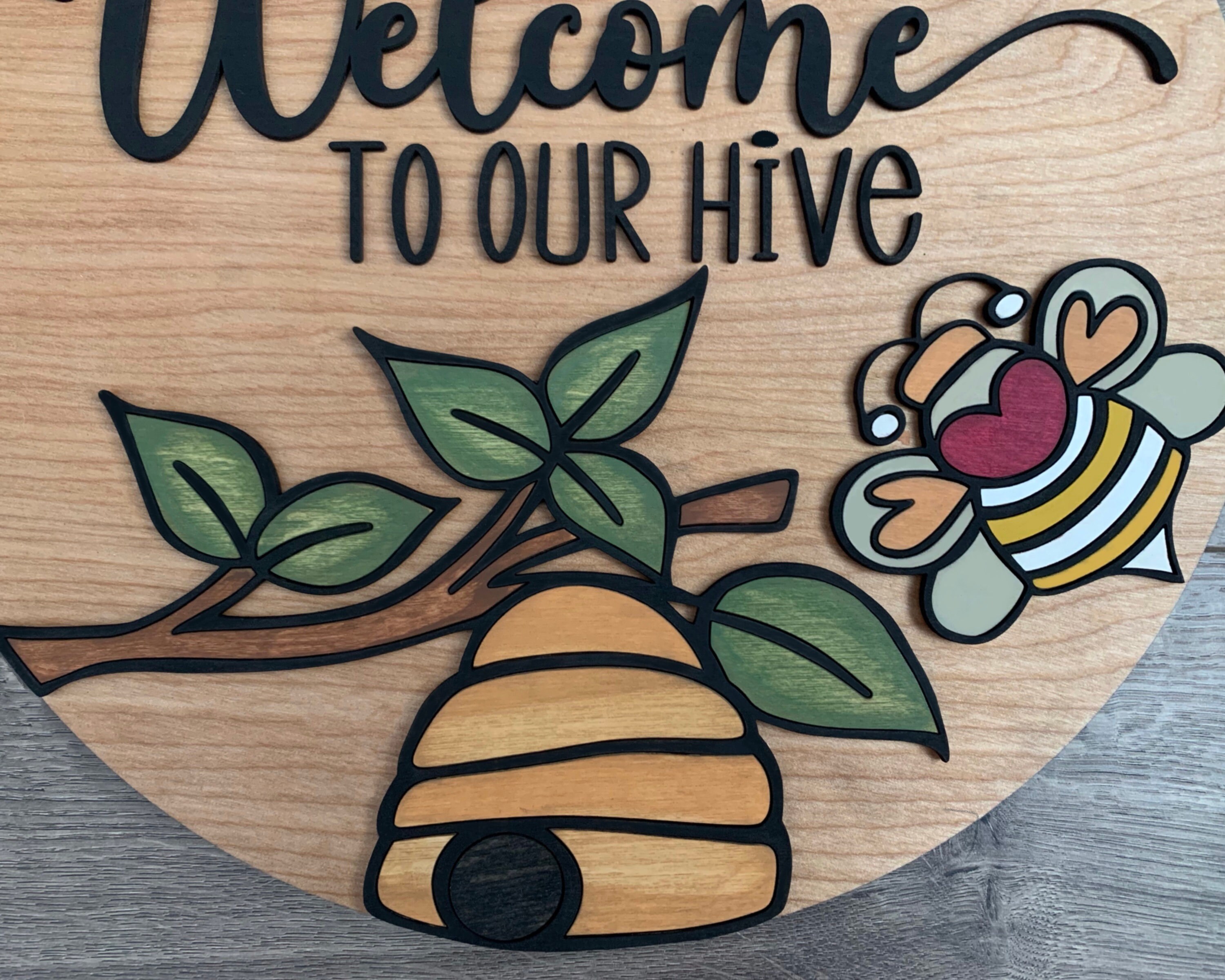 Instant Digital Download Whimsical Bee and Beehive Sign Svg - Etsy