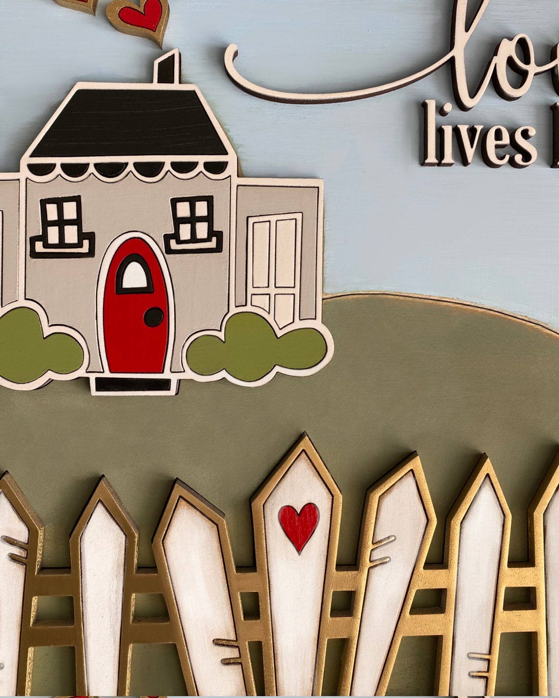 Instant Digital Download Valentine's Love House Sign SVG | Etsy