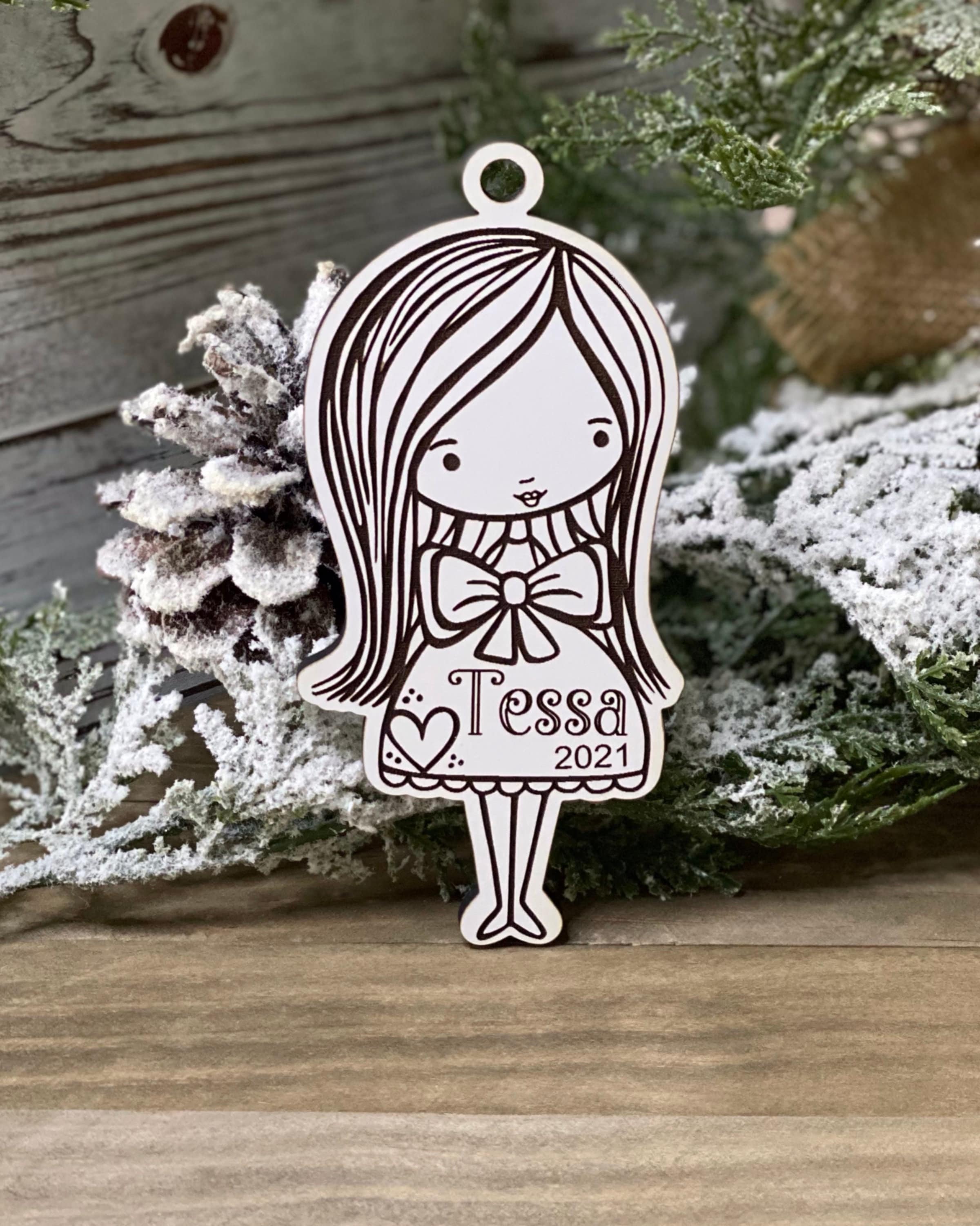 Instant digital download Cute girl svg file personalized | Etsy