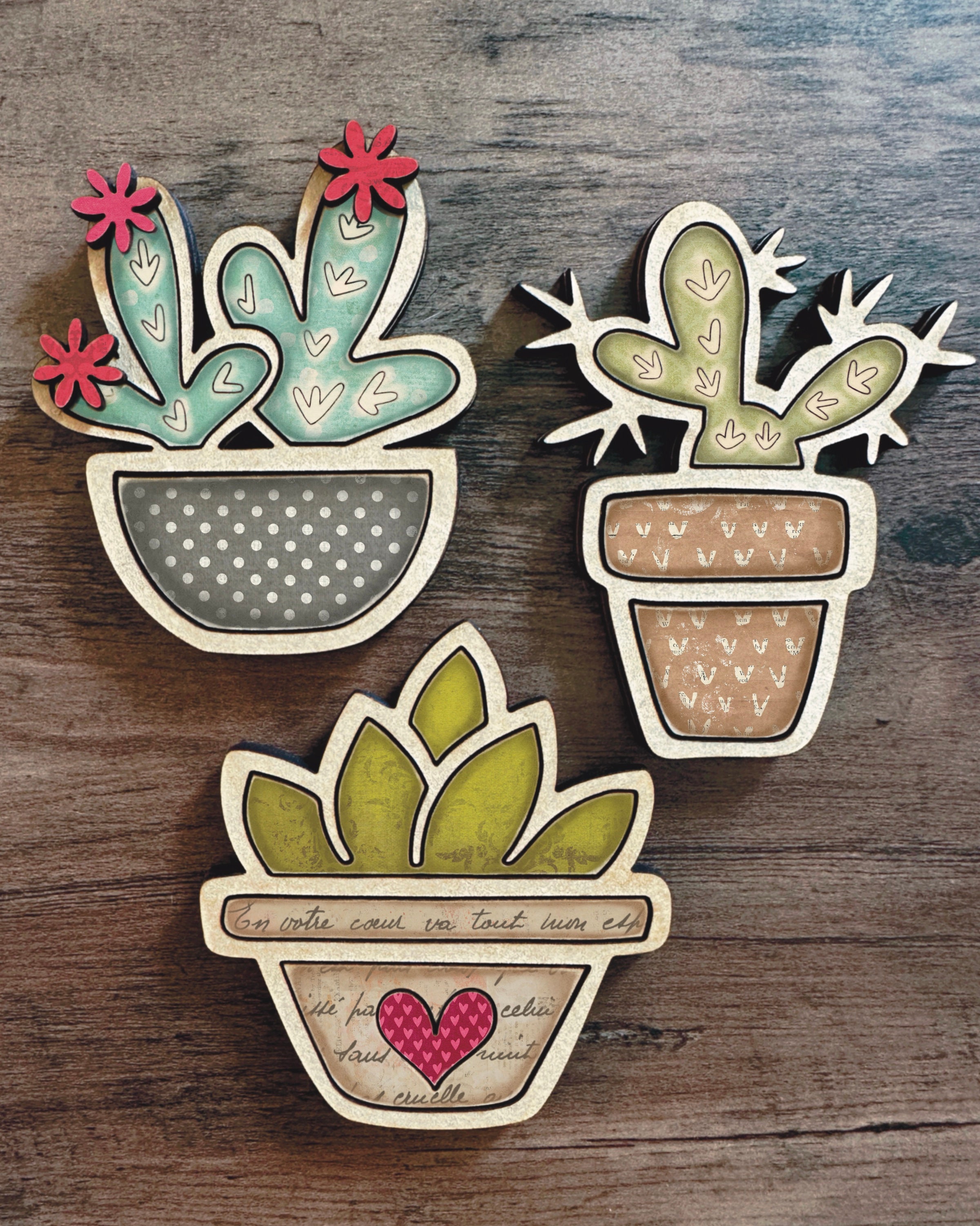 Instant Digital Download-cactus and Succulent Themed Magnet Collection ...