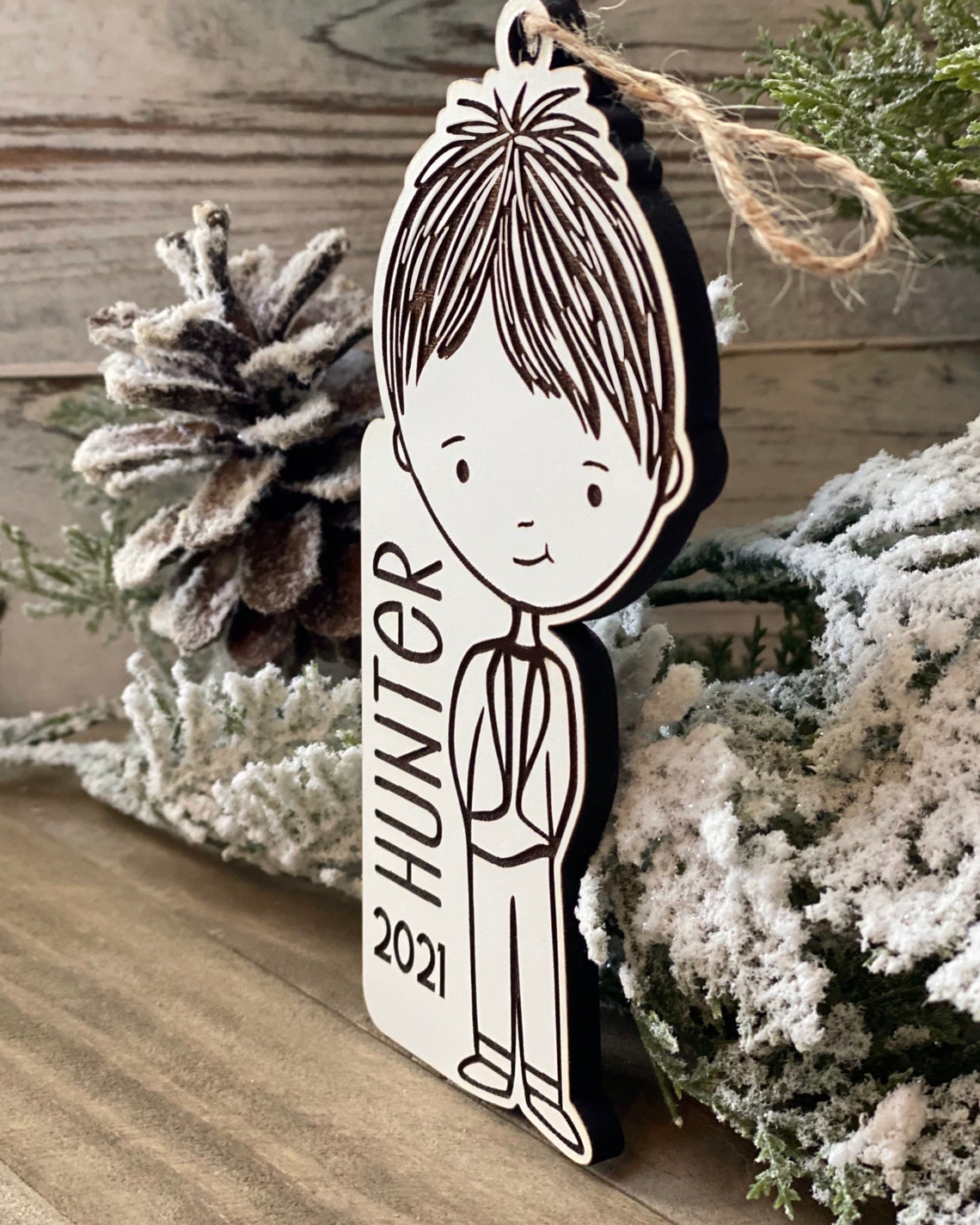 Instant Digital Download - Cute Boy Svg Ornament Engrave File for ...