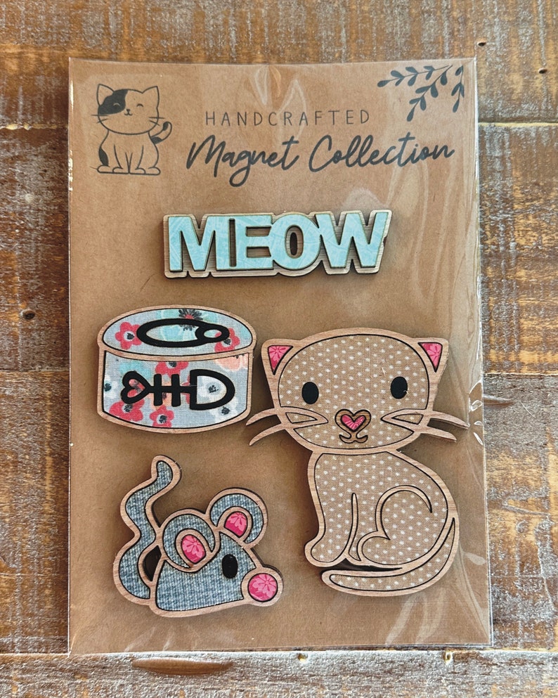 Instant Digital Download - Cute Cat Magnet Collection SVG File, Laser ...