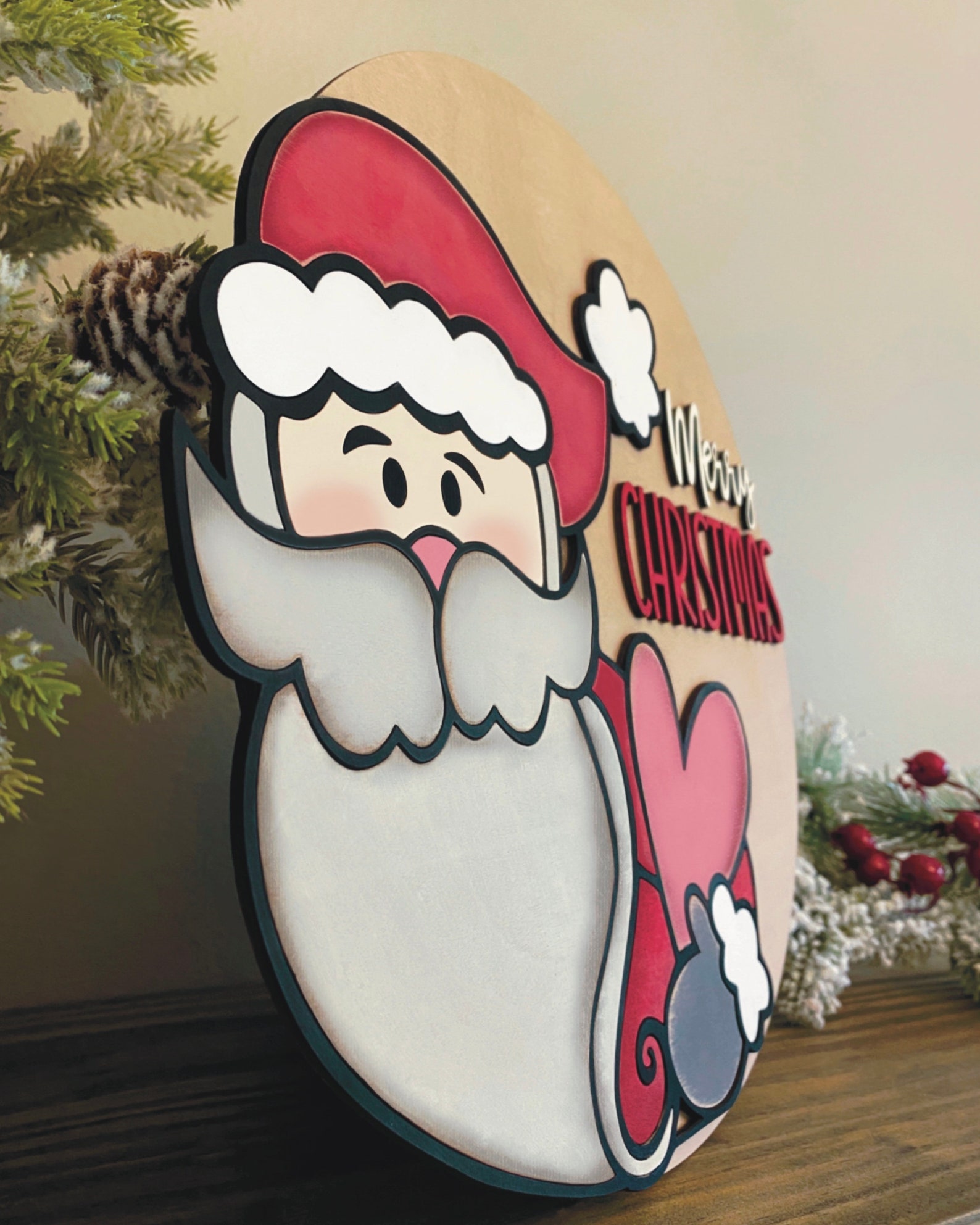 Instant Digital Download Santa Sign Svg File Merry - Etsy