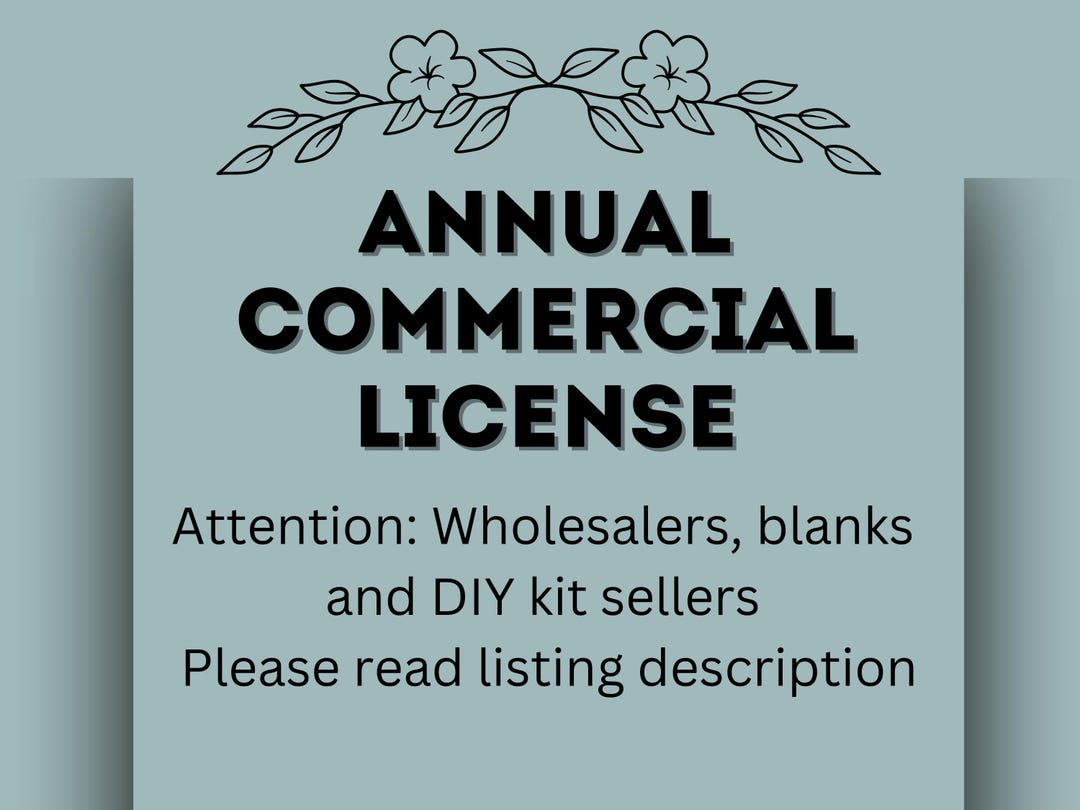 Annual Commercial License for Wholesalers, Blanks and Kit Sellers ...
