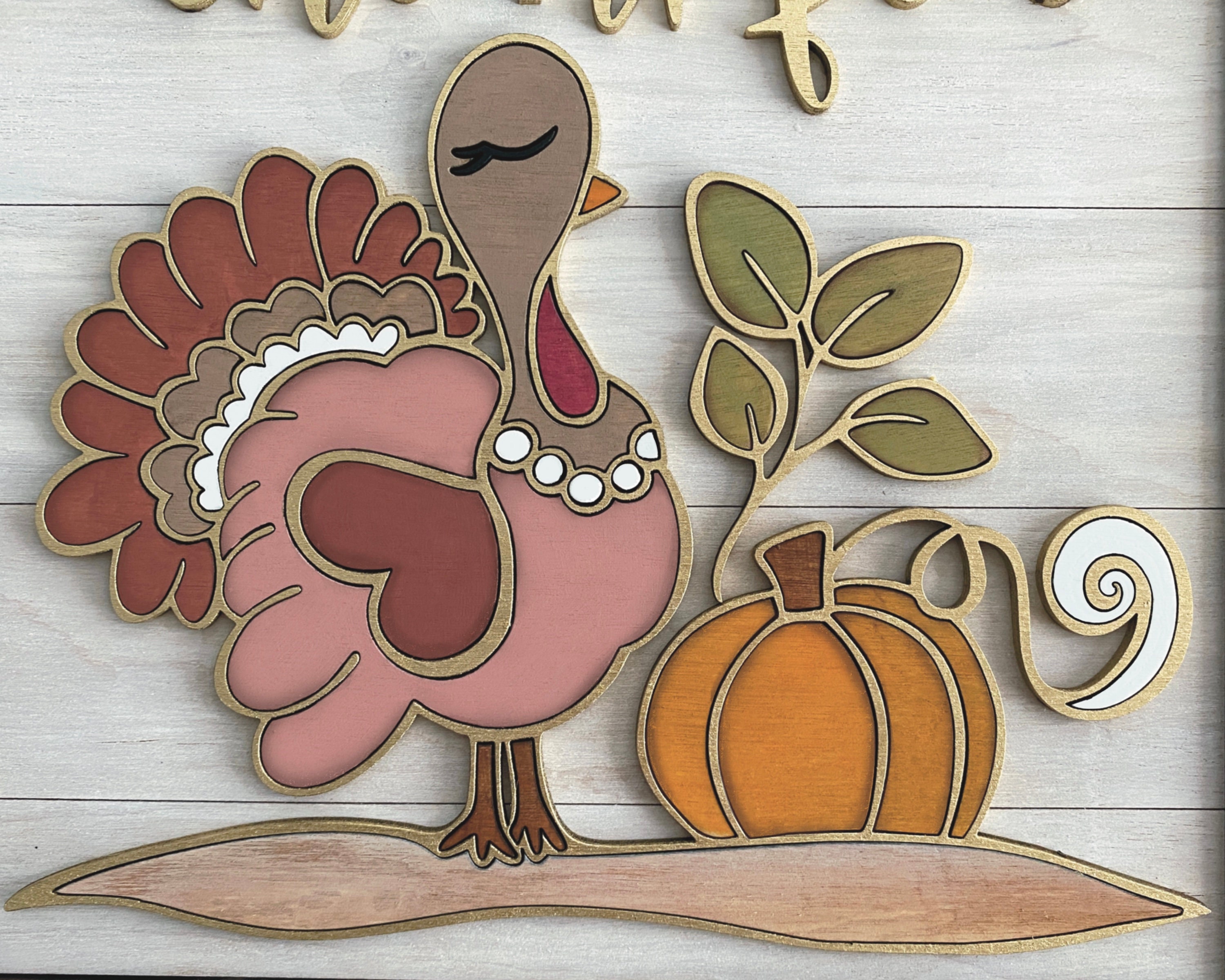 Instant Digital Download - Cute Turkey Sign, Laser Ready Svg File for ...