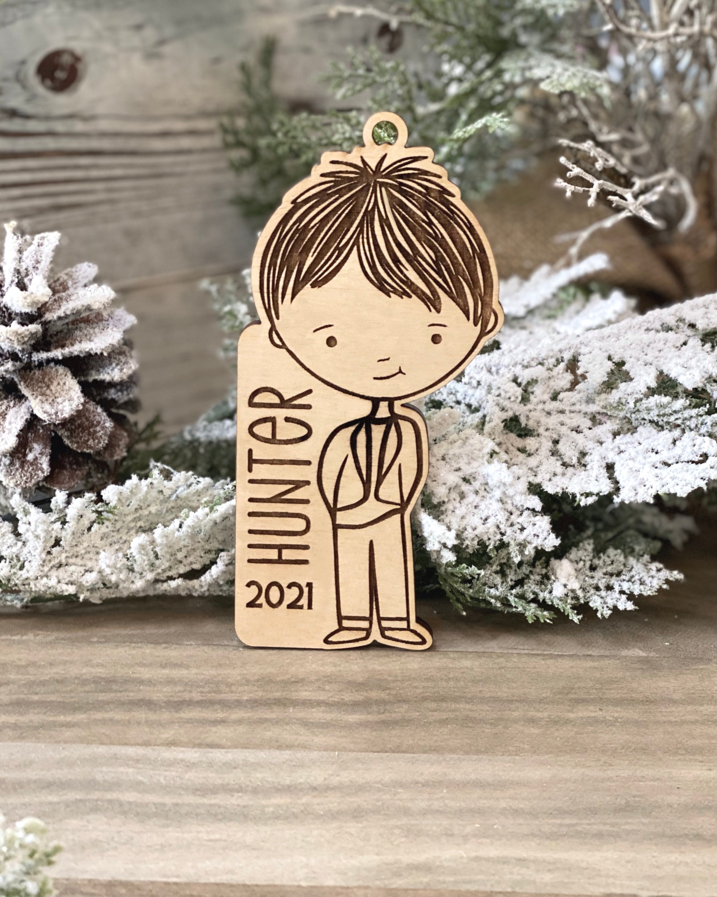 Instant Digital Download - Cute Boy Svg Ornament Engrave File for ...