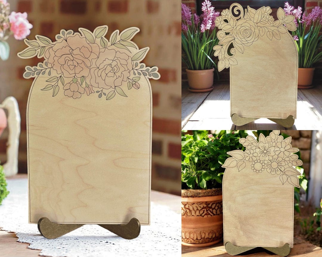 Digital Download - Floral Arch Sign Bundle, Create a Sign Line Elements ...
