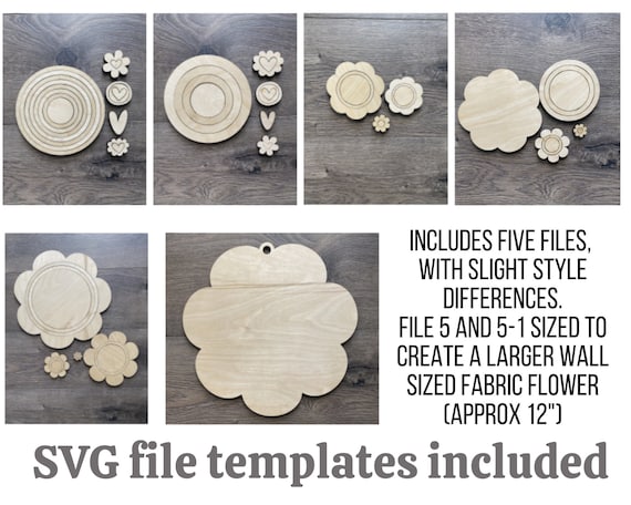 Instant Digital Download SVG File Templates five Files for - Etsy