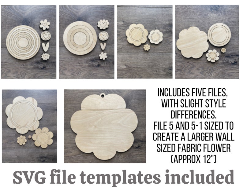 Instant Digital Download SVG File Templates five Files for - Etsy