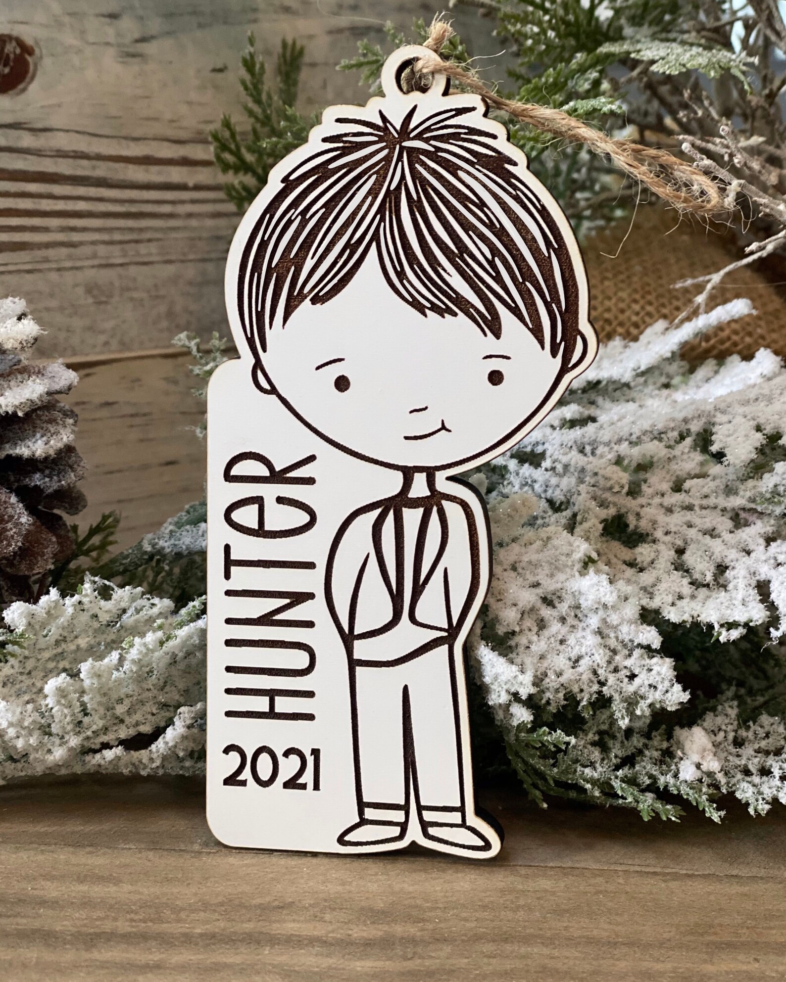 Instant Digital Download Cute Boy Svg Ornament Engrave File - Etsy