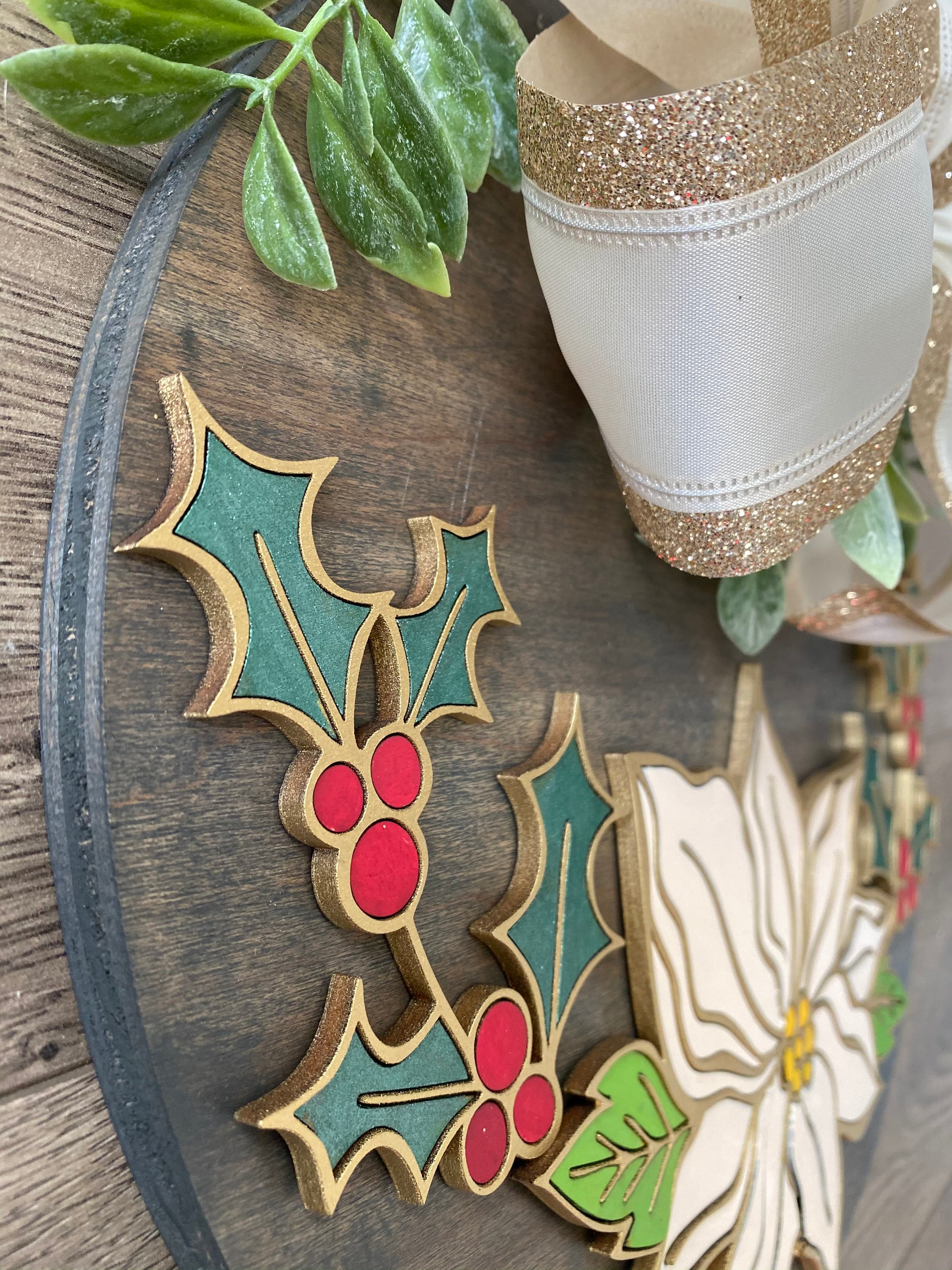 Instant Digital Download Poinsettia Holly Christmas Svg File - Etsy