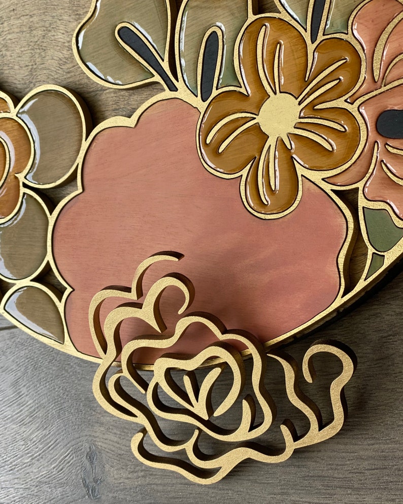 Instant Digital Download- Beautiful Floral SVG File for Round Signs ...