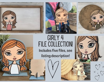 Instant Digital Download Laser Ready Girl Svg File Collection | Etsy