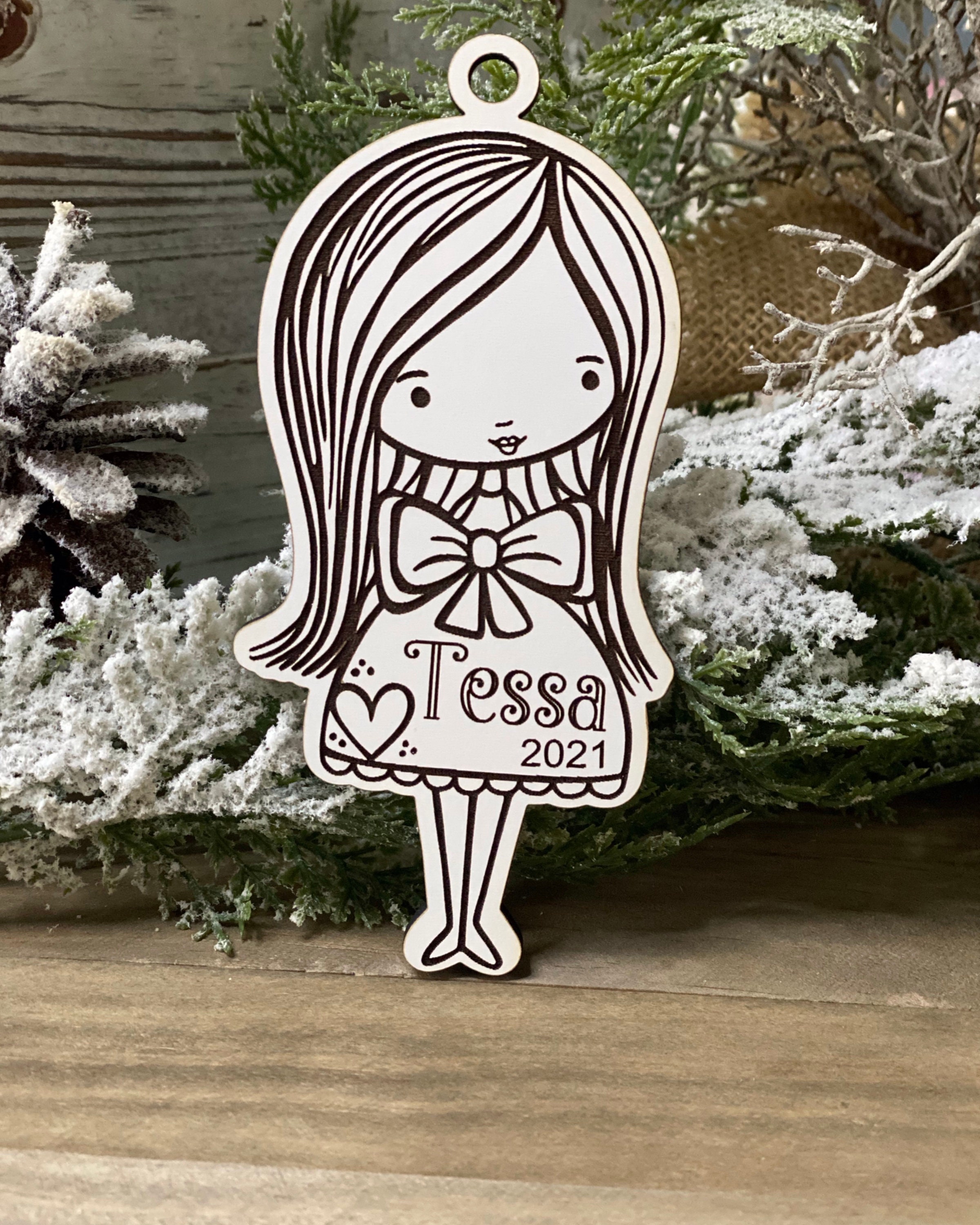 Instant digital download Cute girl svg file personalized | Etsy