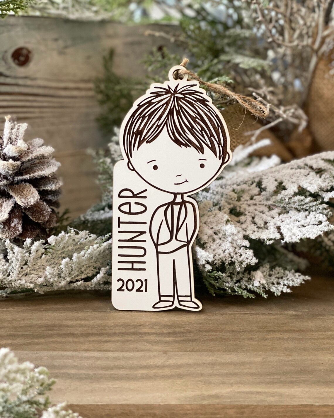 Instant Digital Download Cute Boy Svg Ornament Engrave File - Etsy