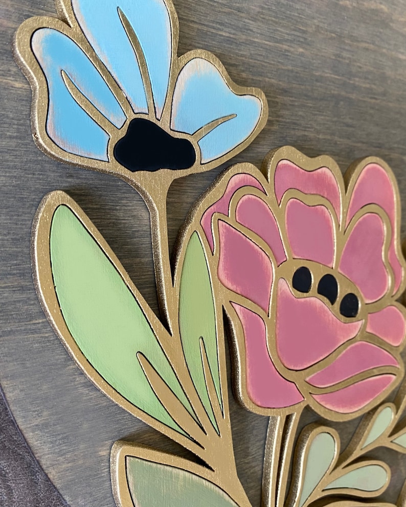 Instant Digital Download Mod Style Floral SVG File Perfect | Etsy