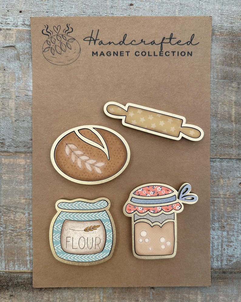 Instant Digital Download - Sourdough Bread Themed Magnet Collection SVG ...