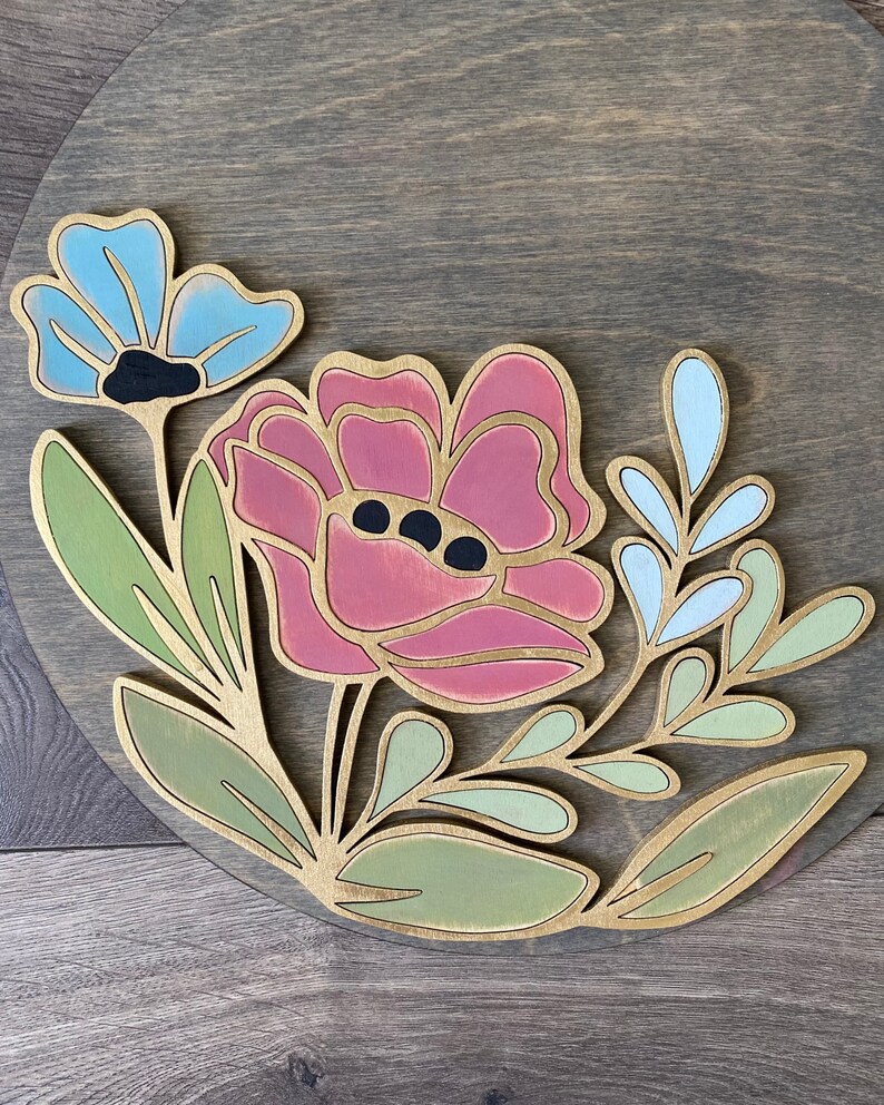 Instant Digital Download Mod Style Floral SVG File Perfect | Etsy