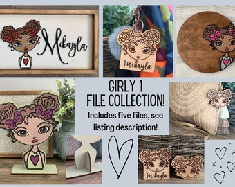 Instant Digital Download Laser Ready Girl Svg File Collection | Etsy