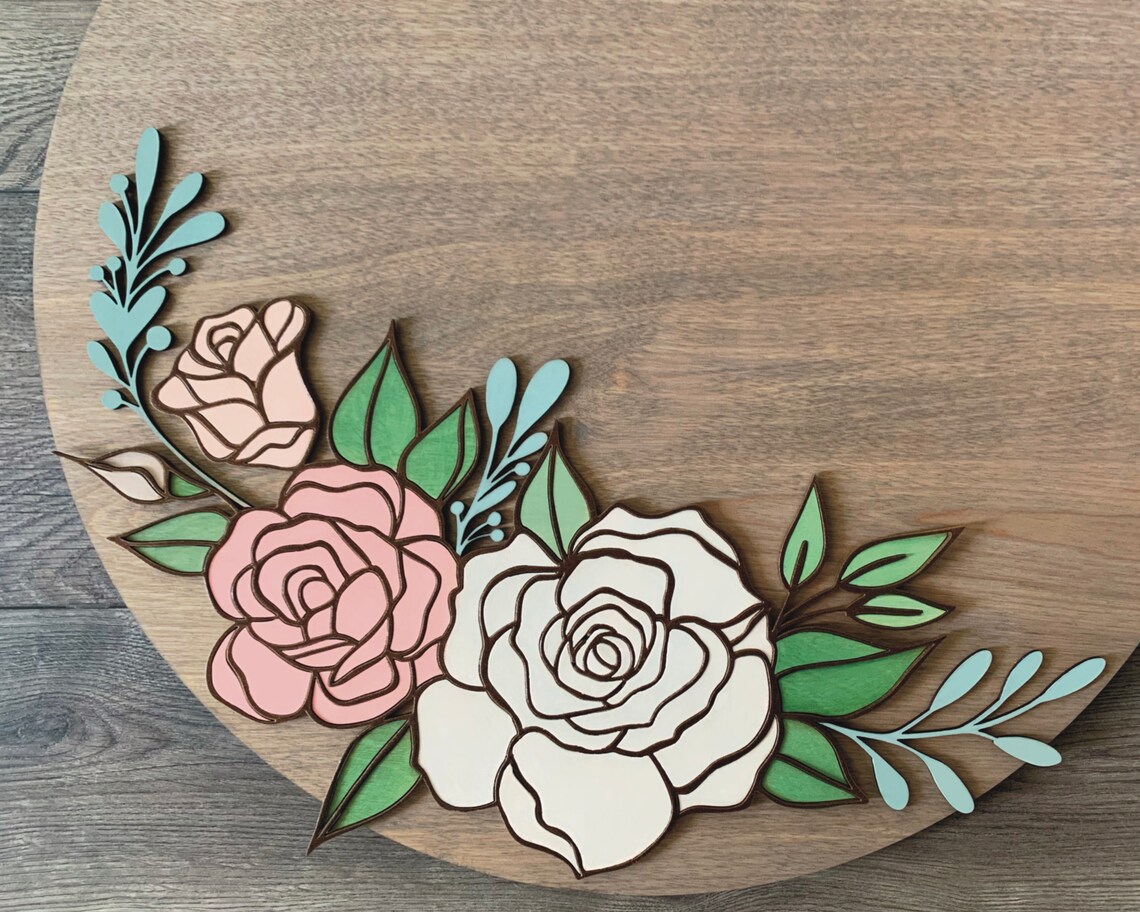 Instant Digital Download Beautiful Rose Floral Laser Ready - Etsy