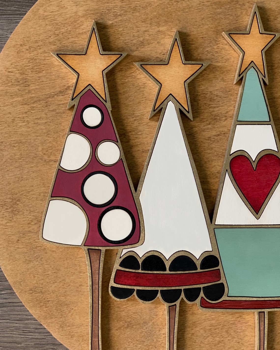 Instant Digital Download Whimsical Trees Round Sign Svg File - Etsy