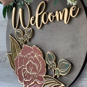 Instant Digital Download- Floral Welcome Sign Svg File, Perfect for ...