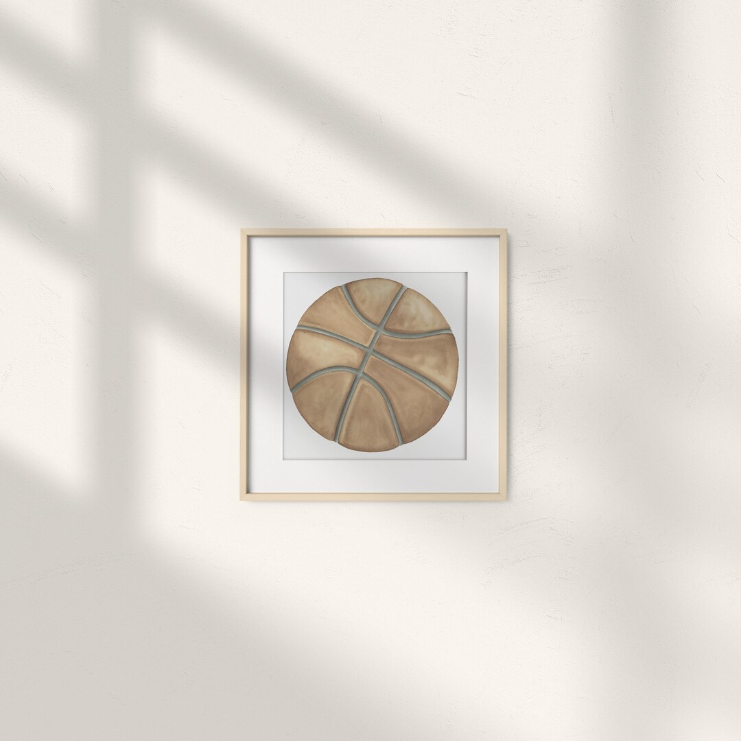 Basketball No. 2 – Watercolor Art Print – Giclée Sports Wall Decor ...